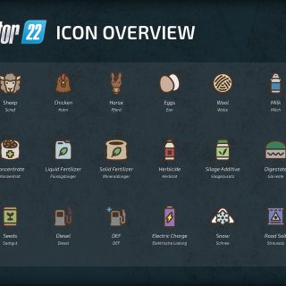LS22 Crop Symbols Overview | LS22 Icons