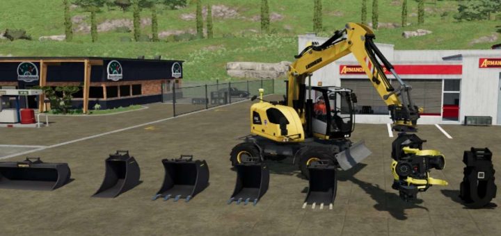 LS22 Excavators and Forklifts mods | FS22 Excavators mods