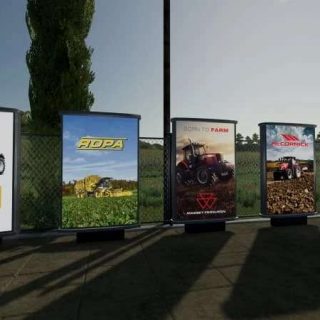 Billboard signs Pack v1.0.0.0 LS22 Mod / LS25 Mods