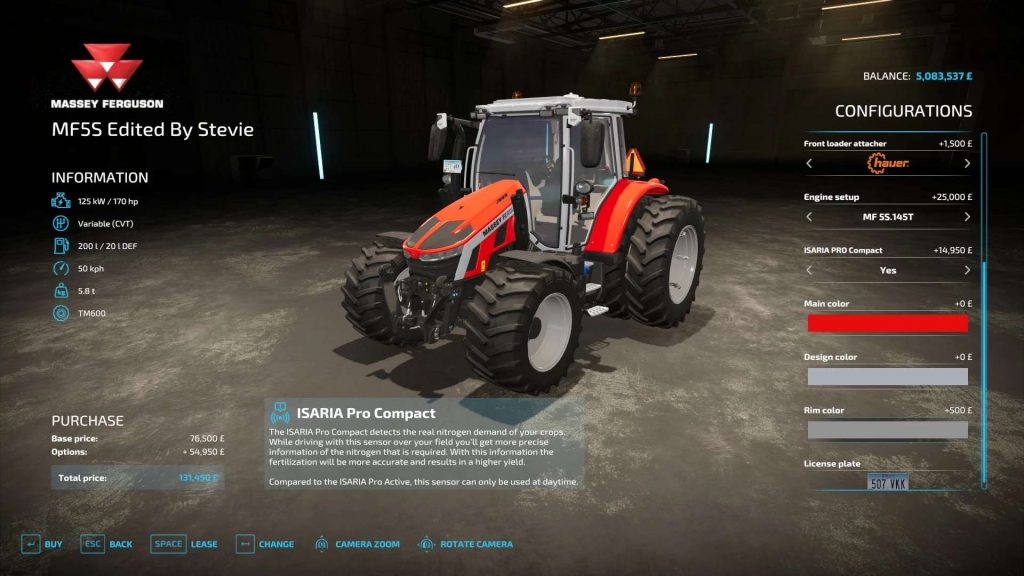 Precision Farming Updated Tractors Pack 2 By Stevie LS22 Mod / LS25 Mods