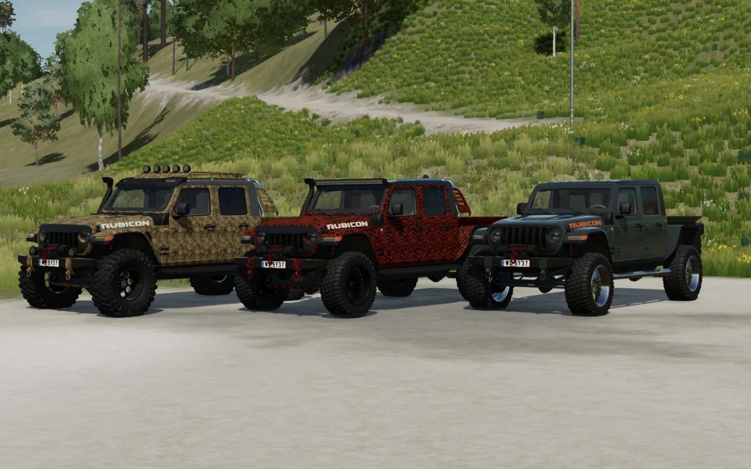 EDM Jeep Gladiator Rubicon v1.1.0.0 LS22 Mod / LS25 Mods
