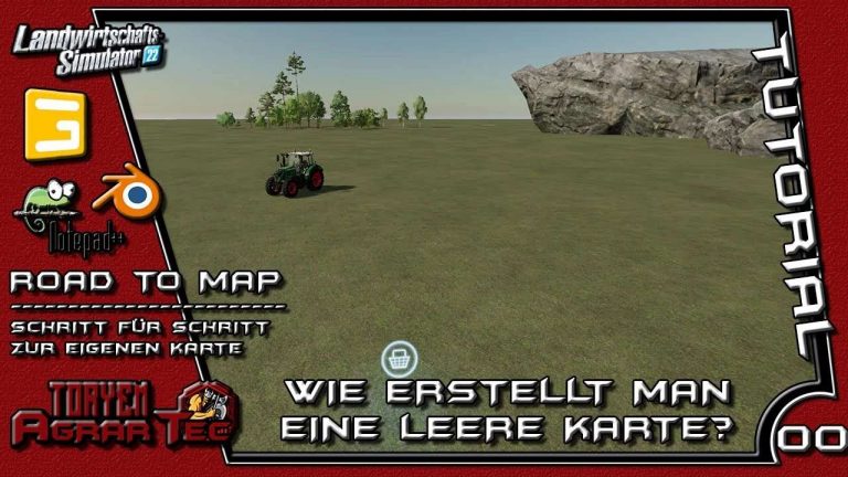 Empty map for mapping single and 4-fold v1.0 LS22 Mod / LS25 Mods