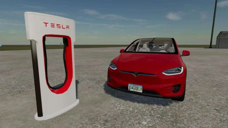 Tesla Charging Station v1.0.0.0 LS22 Mod / LS25 Mods