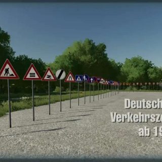 Traffic signs DE 1956 v1.0.0.0 LS22 Mod / LS25 Mods