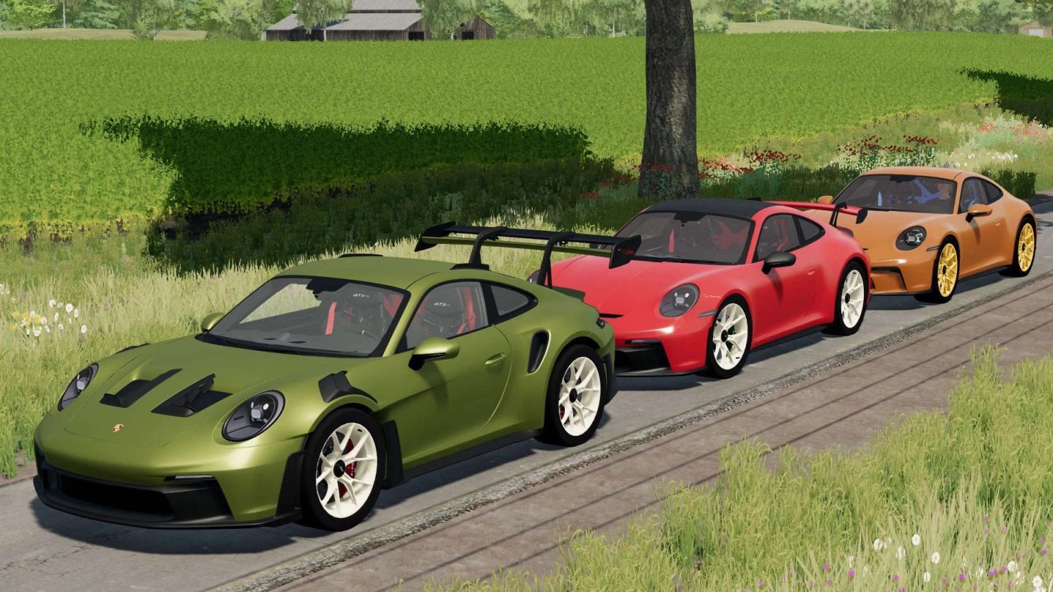 Porsche 911 GT3 Cars Pack v1.0.0.0 LS22 Mod / LS25 Mods