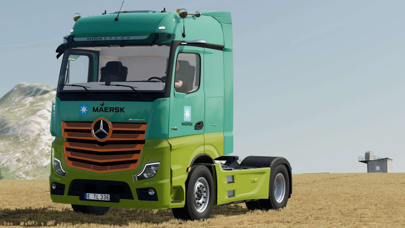2020 Mercedes Benz Actros MP5 Maersk Group v1.0.0.0 LS22 Mod / LS25 Mods
