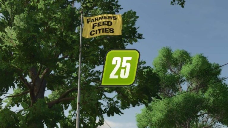 LS25 Farmer Feed Cities Flag v1.0.0.0 Mod / LS25 Mods