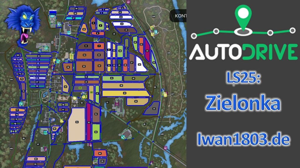 LS25 AutoDrive Zielonka DE/EN V2.0.0.1 Mod / LS25 Mods