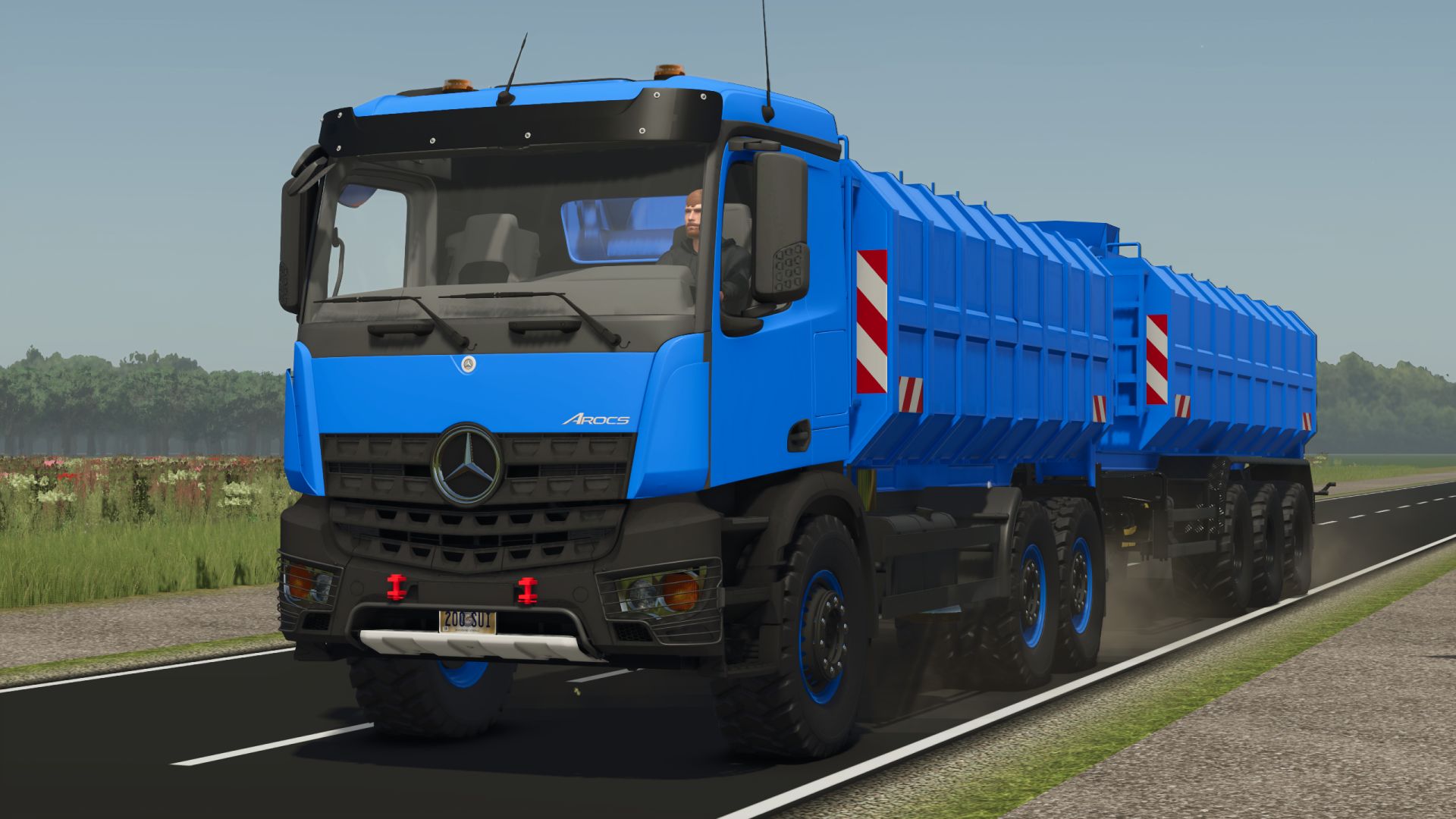 LS25 Mercedes Arocs Milk transporter V1.0.0.0 Mod / LS25 Mods