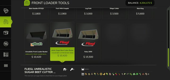 Bucket Sizes - LS 22 mods | Farming Simulator 22 Mods