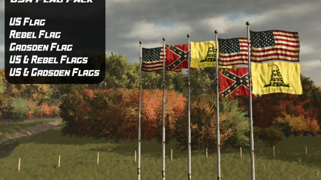 LS25 USA & Iowa flags pack V1.0.0.0 Mod / LS25 Mods