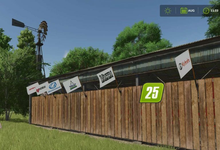 LS25 Tractor Brands Wall Flag Pack v2.0.0.0 Mod / LS25 Mods