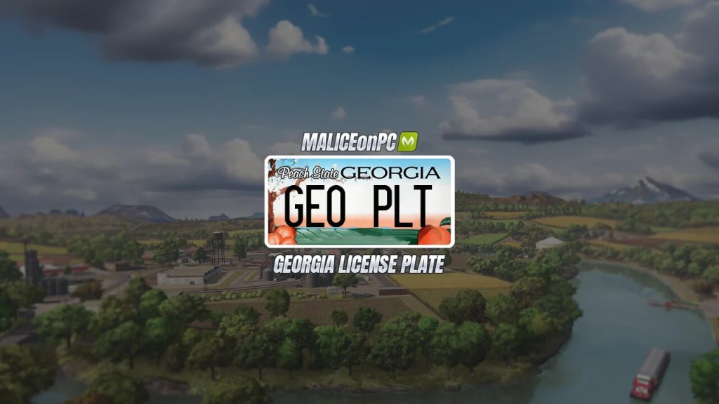 LS25 Georgia License Plate V1.0.0.0 Mod / LS25 Mods