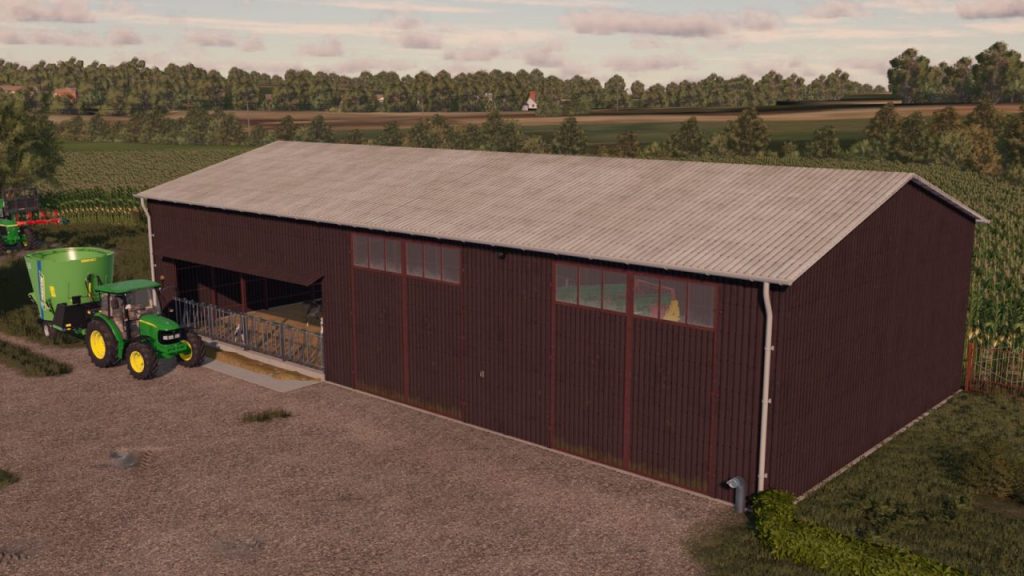 LS25 Hall CowBarn V1.0.0.1 Mod / LS25 Mods