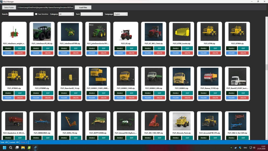 LS25 Mod Manager V1.3.0.0 Mod / LS25 Mods