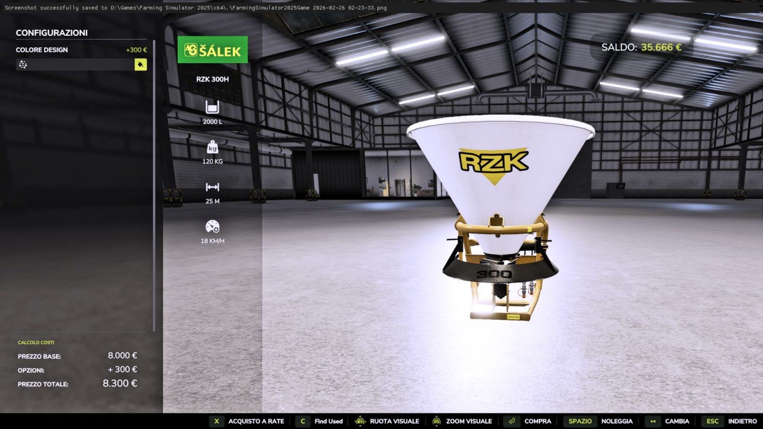LS25 Salek RZK 300H V1.0.0.0 Mod / LS25 Mods