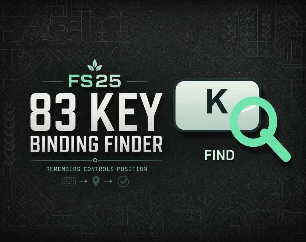 LS25 83 Key Binding Finder v1.0.0.0 Mod / LS25 Mods