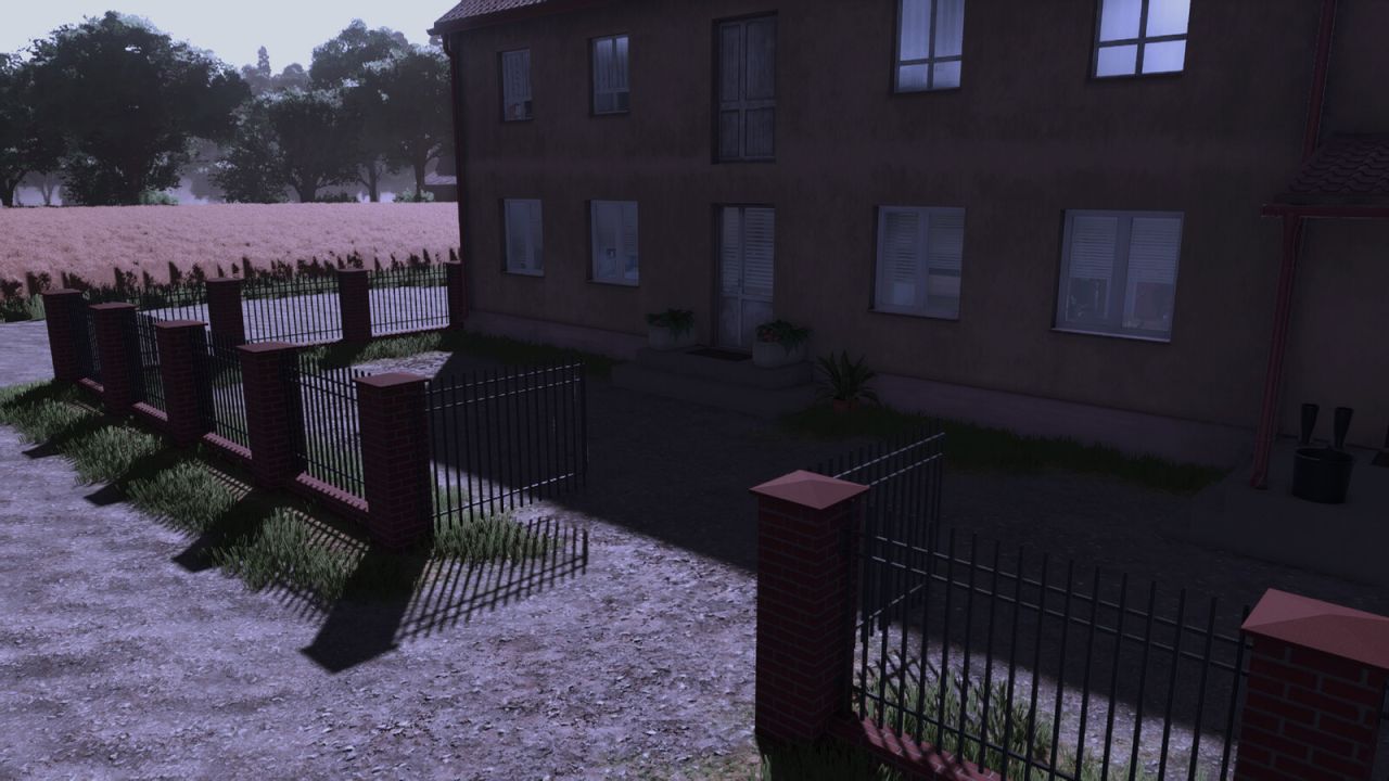 LS25 Red Brick And Metal Fence V1.0.0.0 Mod / LS25 Mods