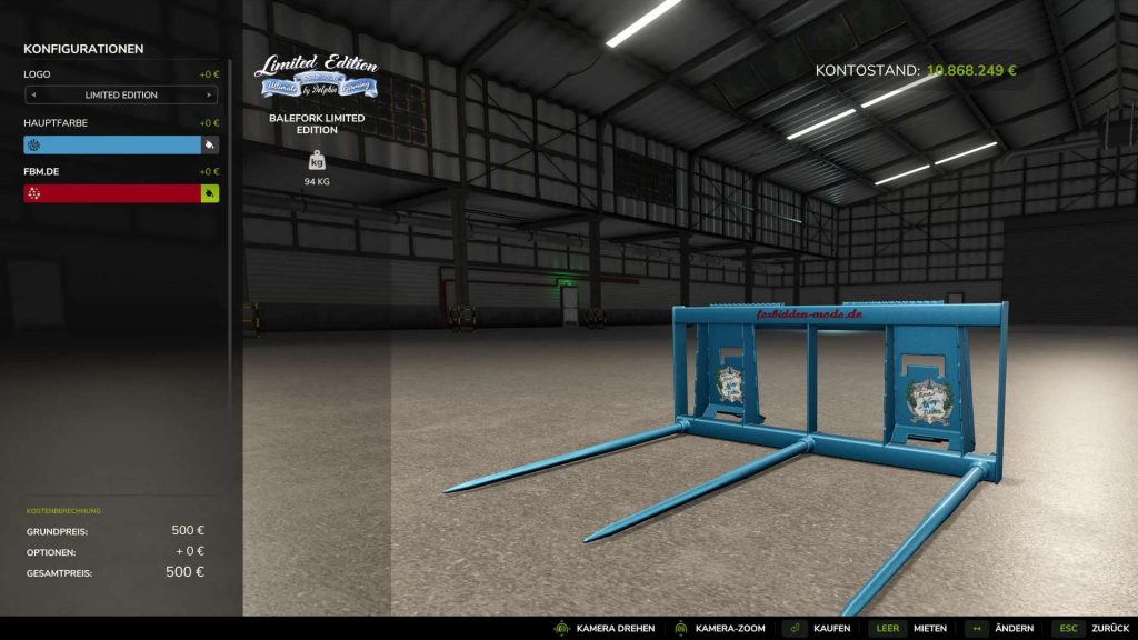 LS25 Skid Steer Loader Tools Limited Edition v1.0.0.0 Mod / LS25 Mods