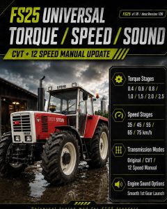 LS25 Universal Tork Speed Sound CVT 12 Manual FIXED v1.0.0.0 Mod / LS25 ...